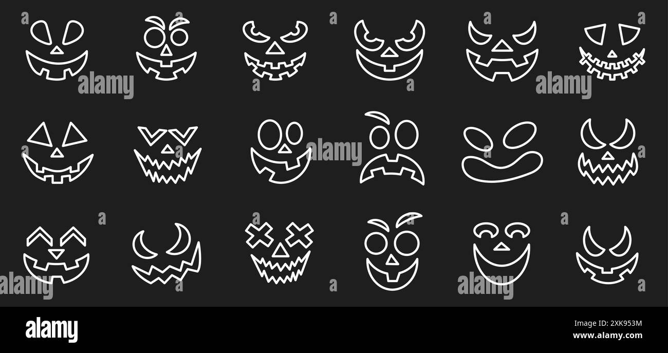 Spooky halloween faces happy Black and White Stock Photos & Images - Alamy