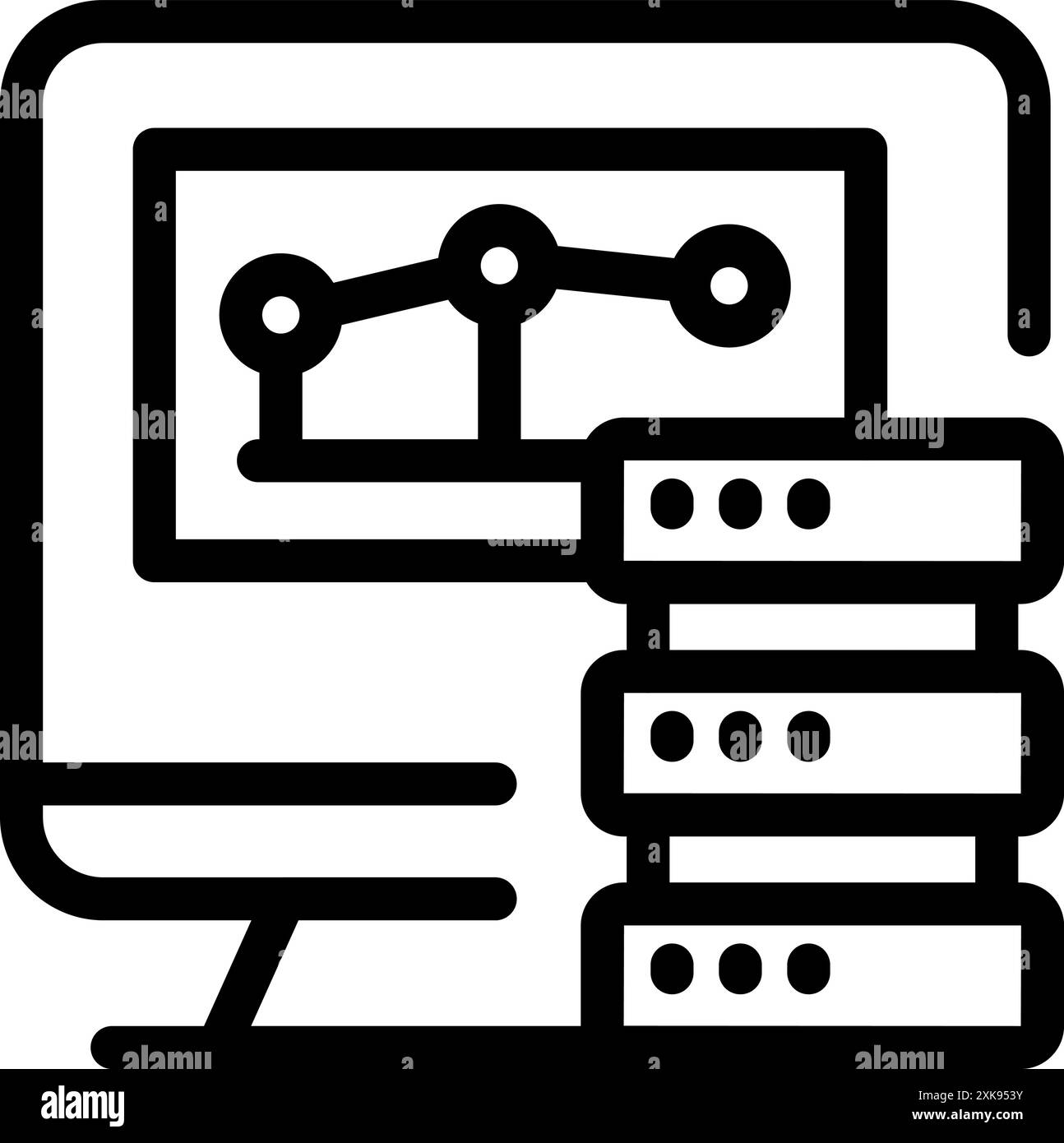 Displaying network graph analytics Black and White Stock Photos ...