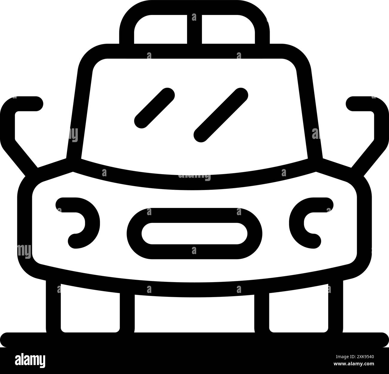 Self driving electric car icon representing the future of ...