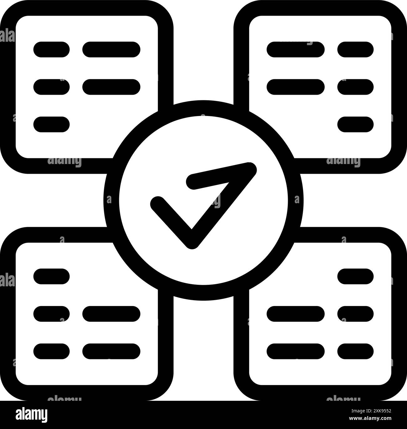 Check mark is validating completed tasks, symbolizing efficiency and ...
