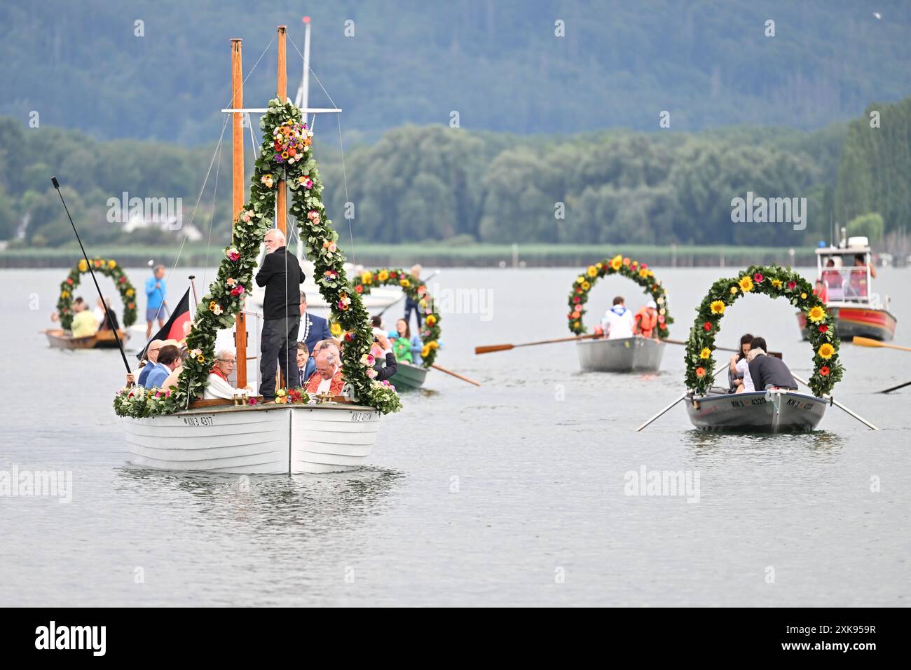 Radolfzell Am Bodensee, Germany. 22nd July, 2024. Catholic tradition on ...