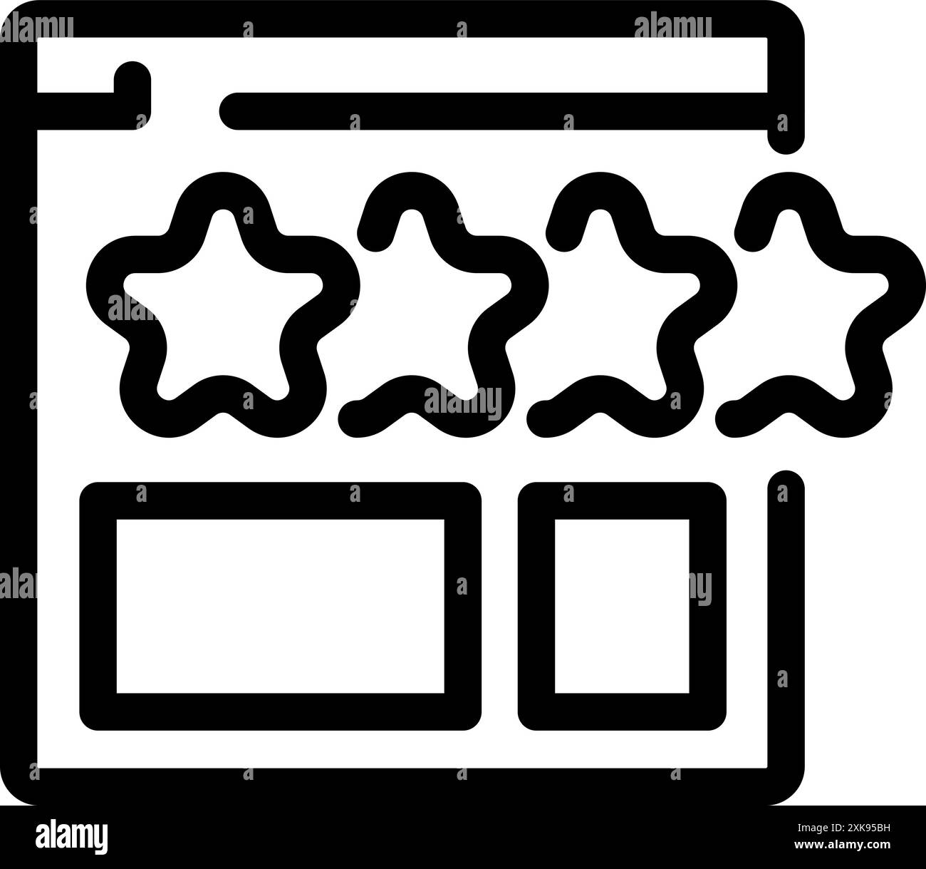 Five star feedback rating experience on a website with blank space for ...