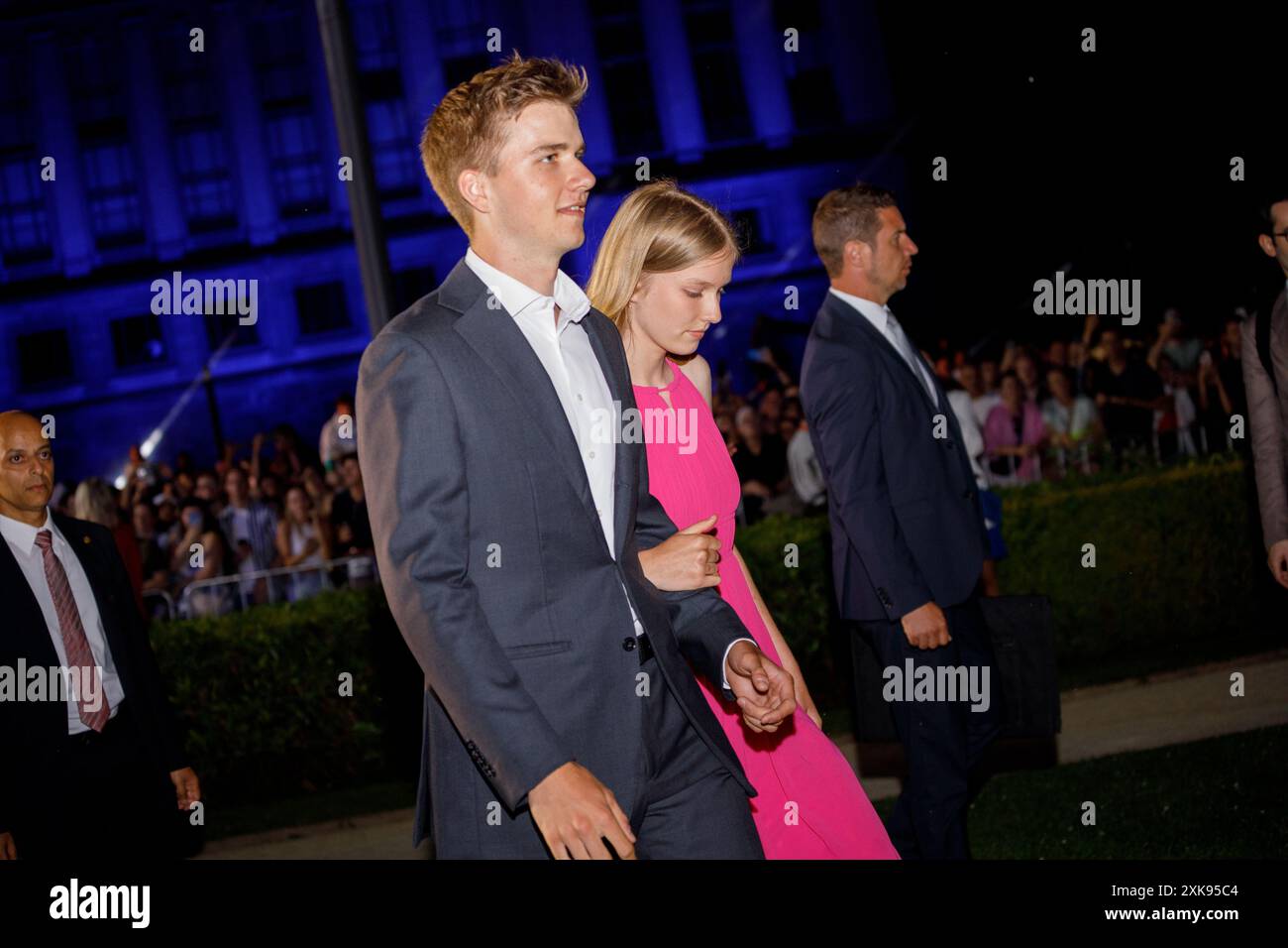 Prince Gabriel and Princess Eleonore pictured at a Royal Visit to the ...