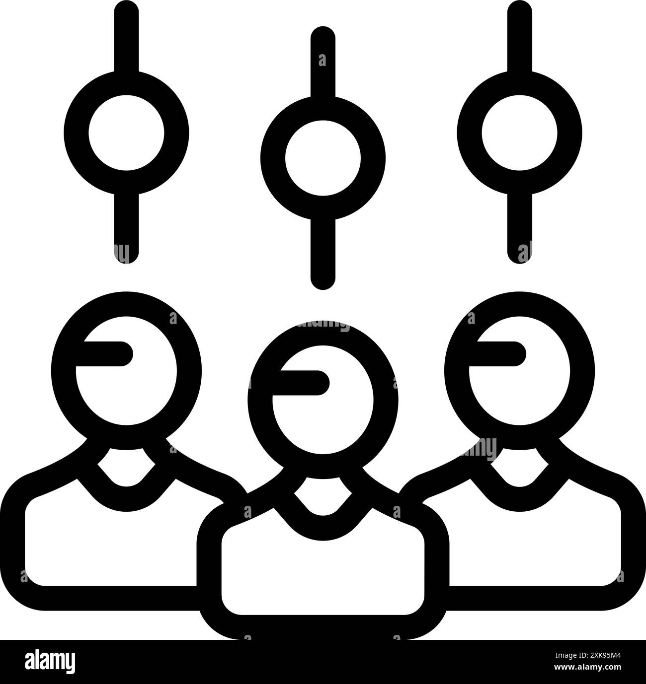 Team of three people working together sharing ideas connecting with ...