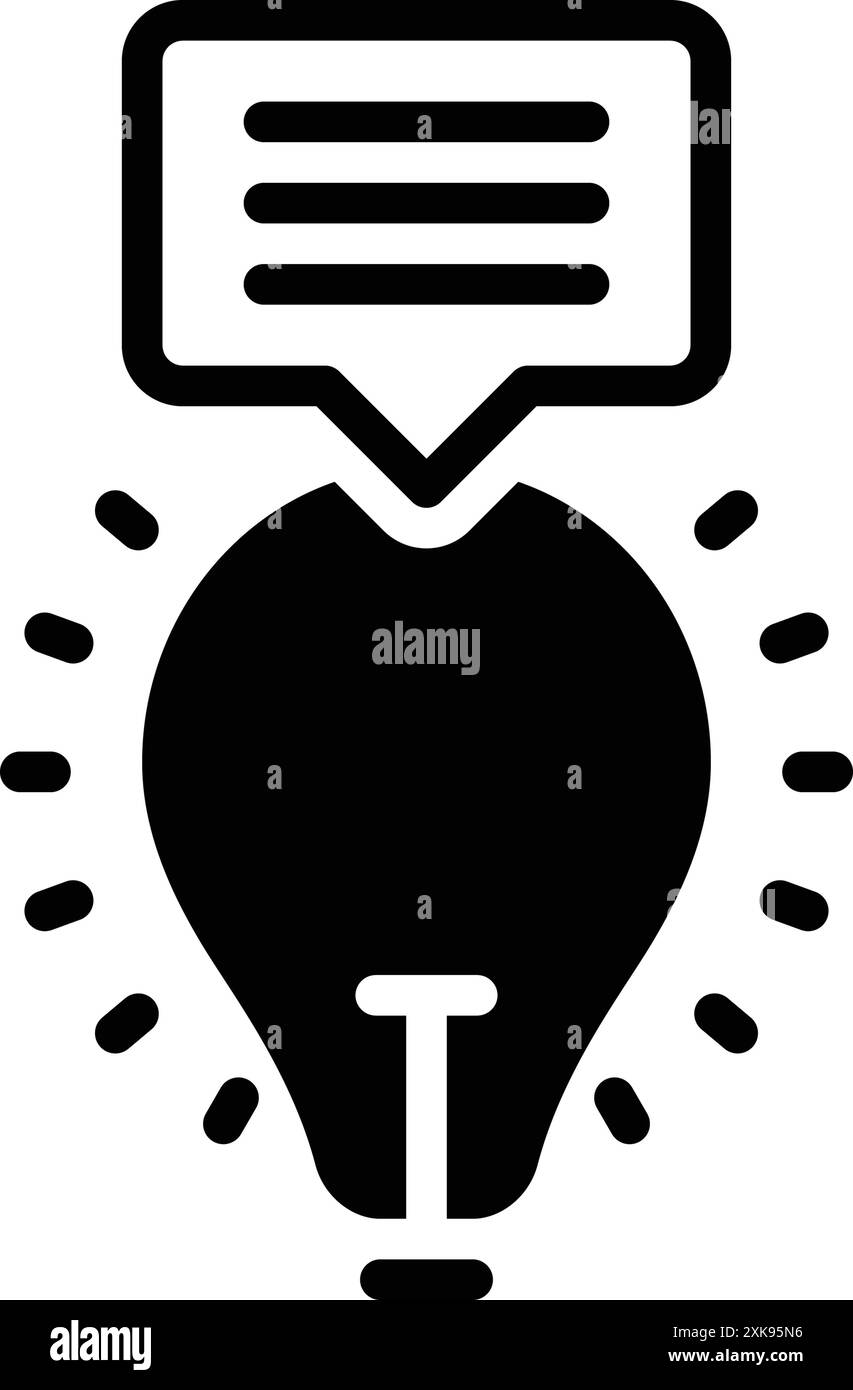 Hint light bulb icon Black and White Stock Photos & Images - Alamy
