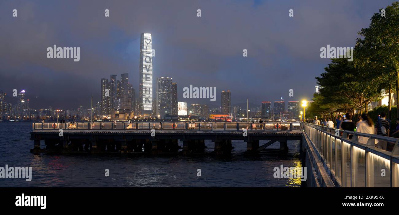 The newly opened Central and Western waterfront promenade, Hong Kong ...