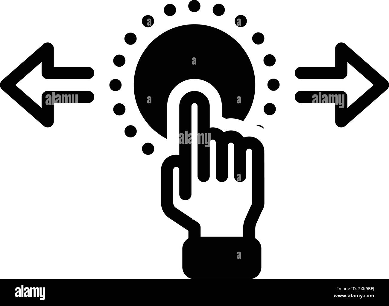 Left swipe icon Cut Out Stock Images & Pictures - Alamy