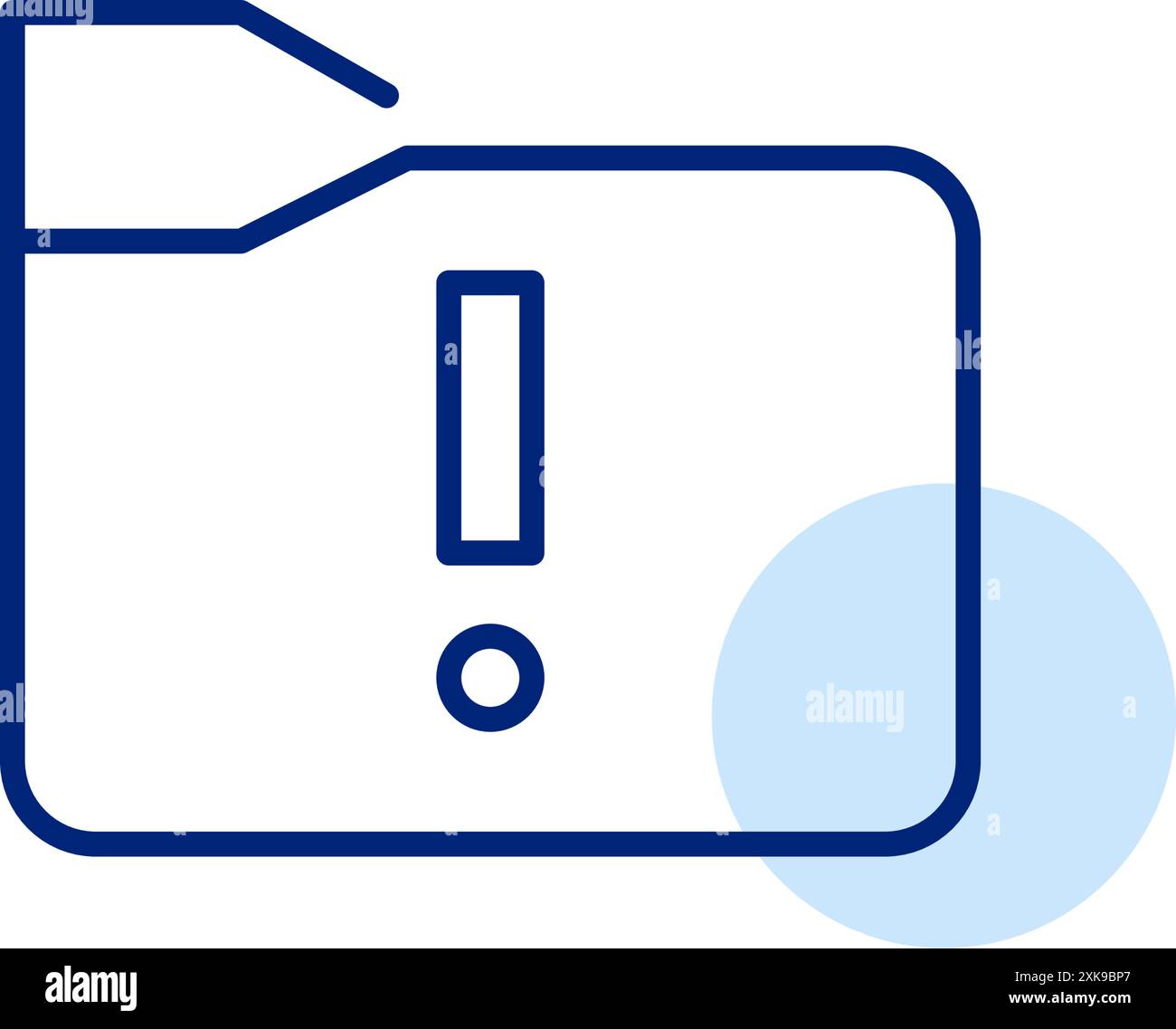 Important folder alert. Exclamation mark for security warning. Pixel perfect, editable stroke ...