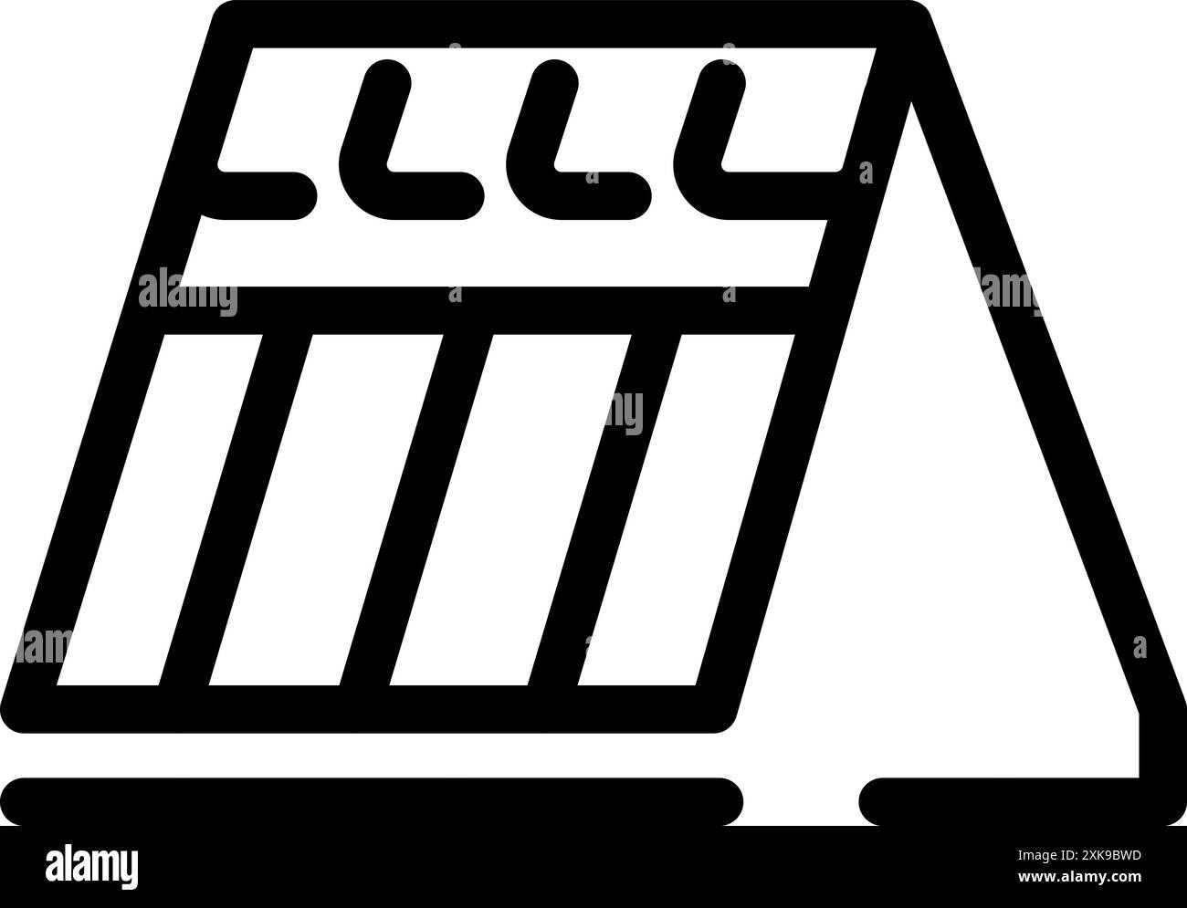 Simple solar panel icon representing a sustainable and eco friendly ...