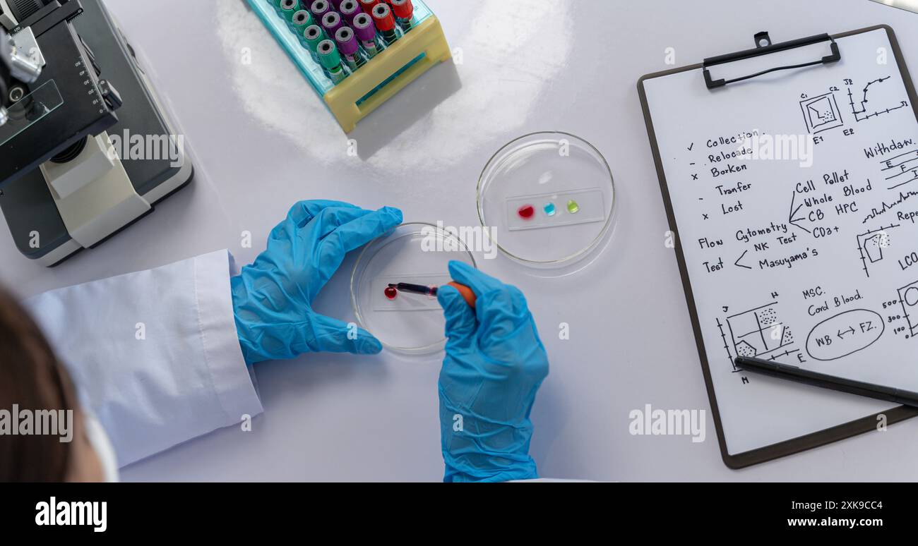 Medical Research Laboratory. Portrait of a Beautiful Female Scientist ...