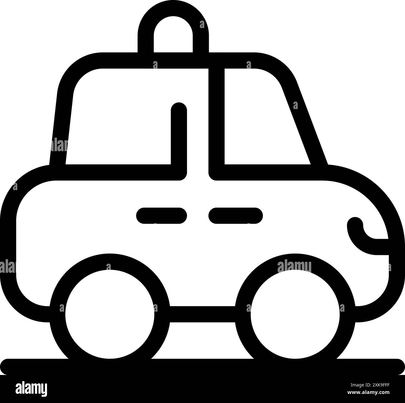 Simple line drawing of a police car driving on the road, perfect for ...