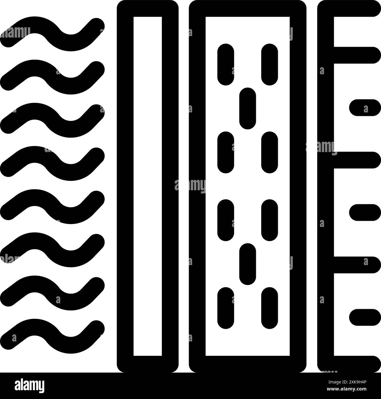 Breathable material layers icon representing the creation of a ...