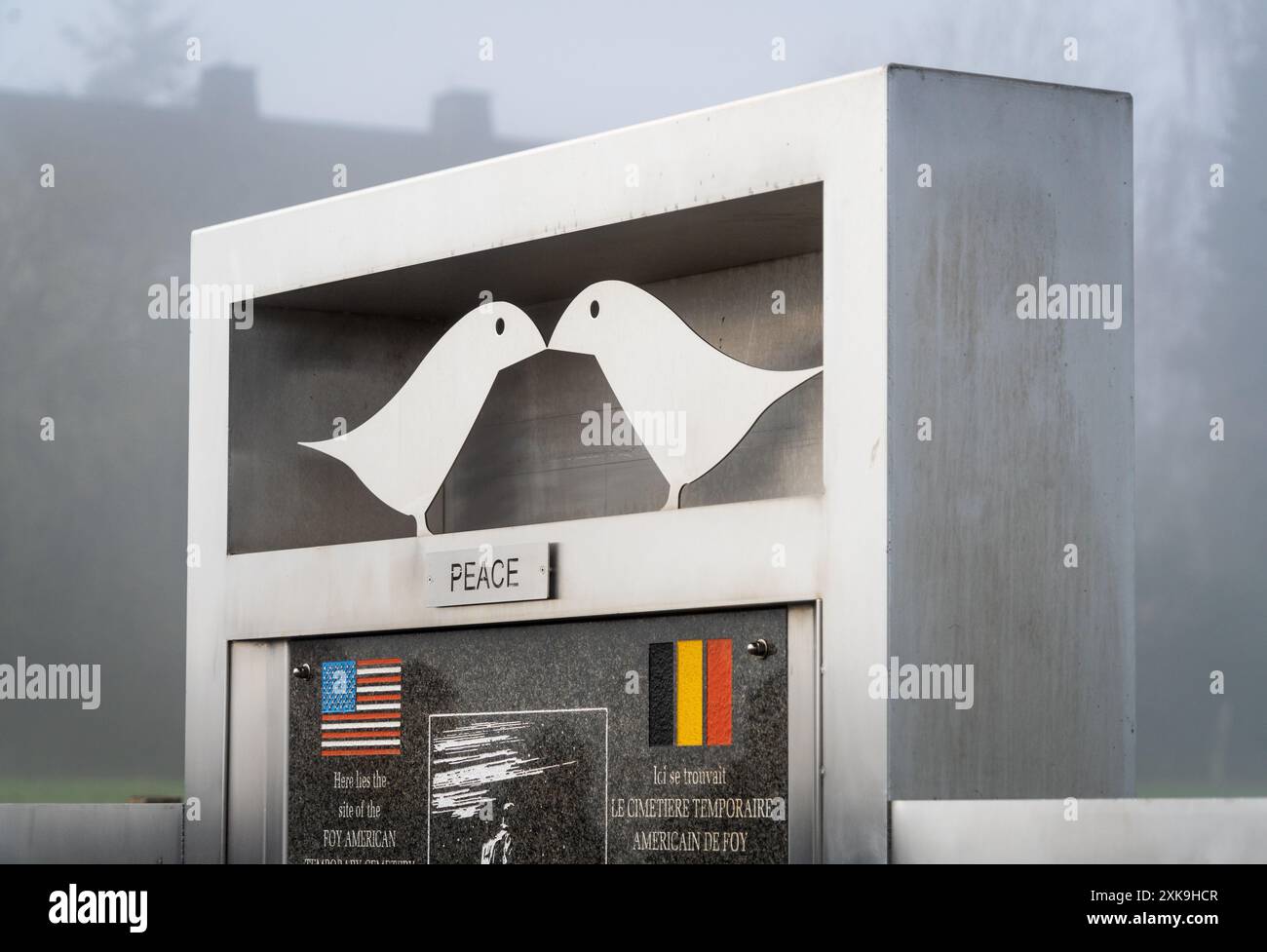 The Foy Temporary American Cemetery, Battle of the Bulge, Belgium Stock ...