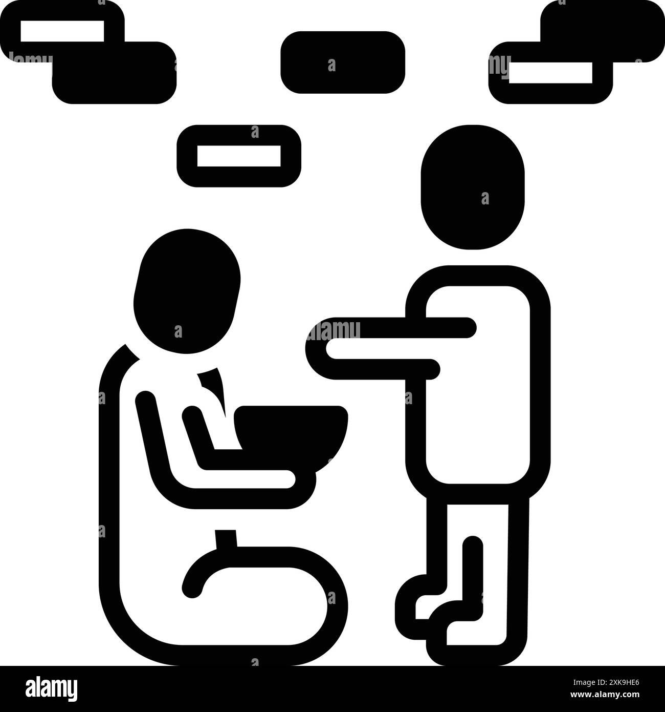 Poor icon vector vectors Black and White Stock Photos & Images - Alamy