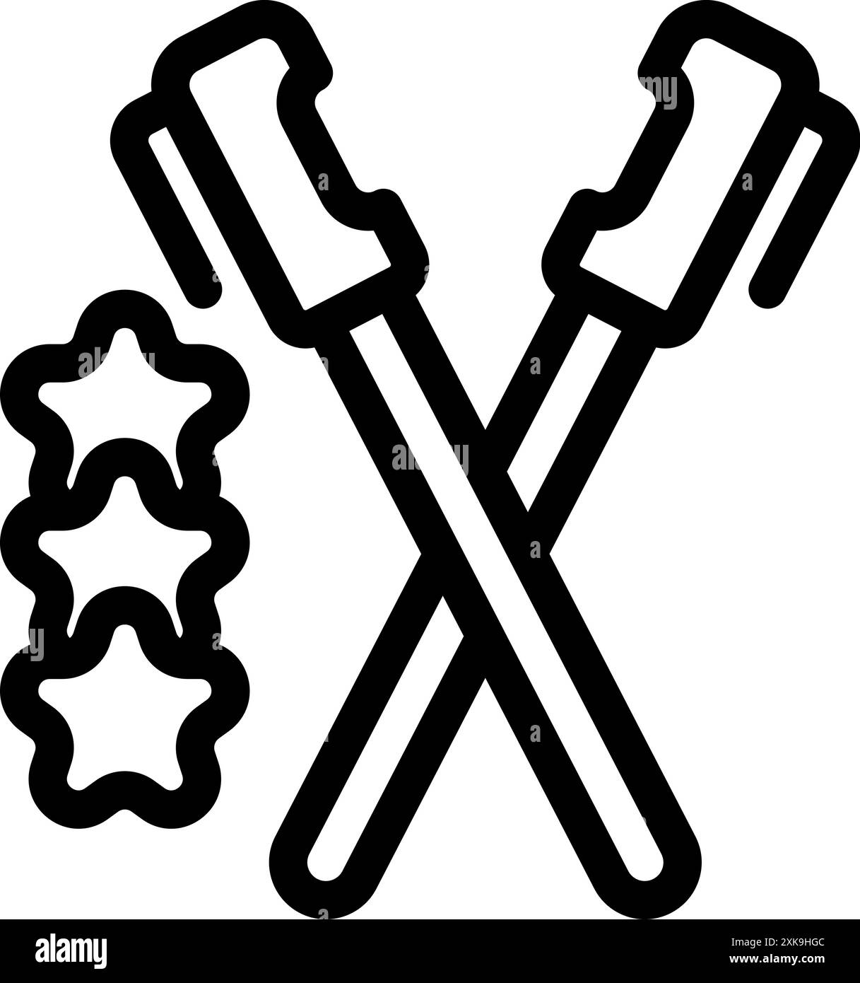 Crossed toothbrushes Stock Vector Images - Alamy