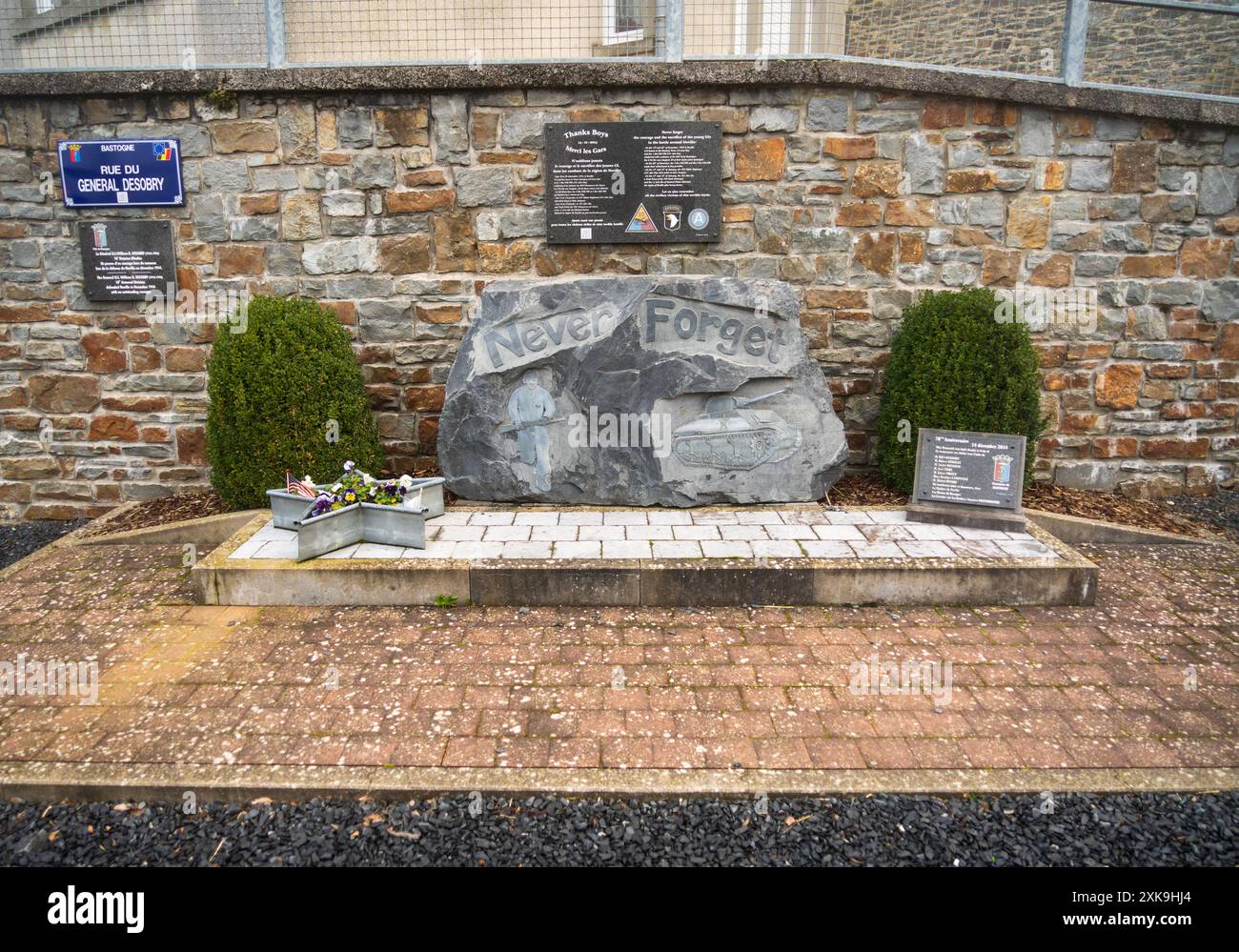 The Memorial to William R. Desobry, 10th Armored Division, Noville ...
