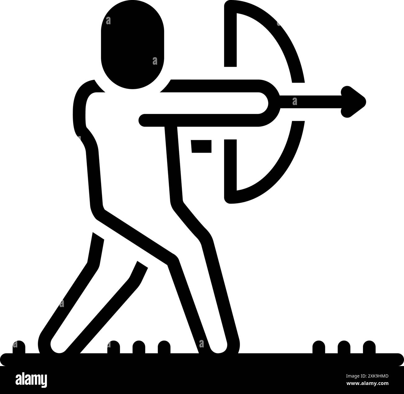 Icon for hunting,ancient wooden bow Stock Vector Image & Art - Alamy