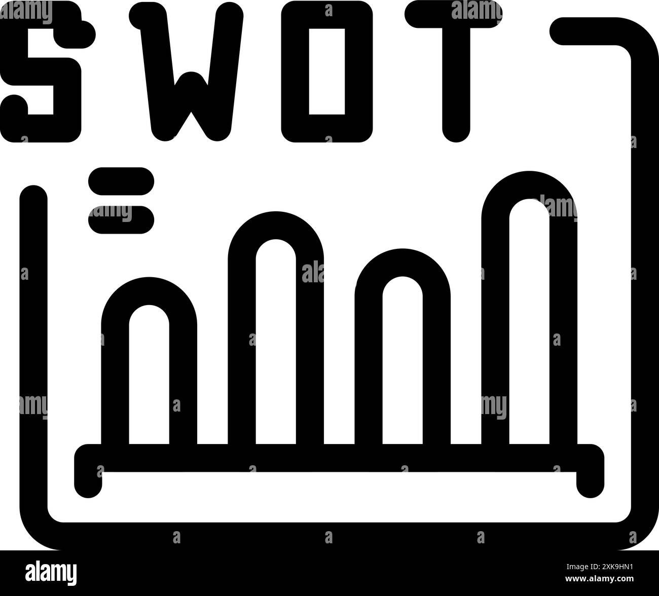 Swot strength weakness opportunities threats Black and White Stock ...