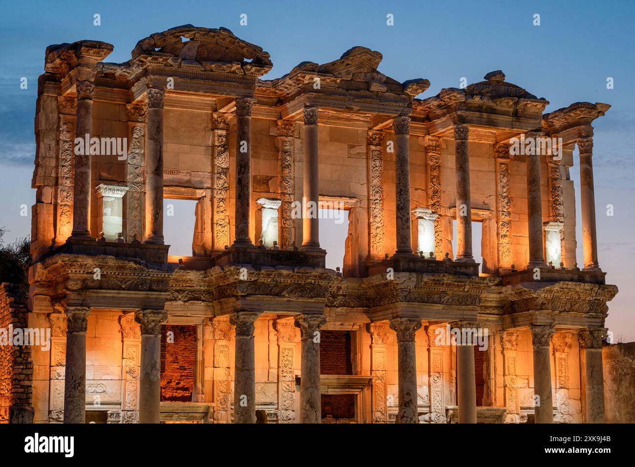 Celsus library in the Ancient City of Ephesus with its magnificent view ...