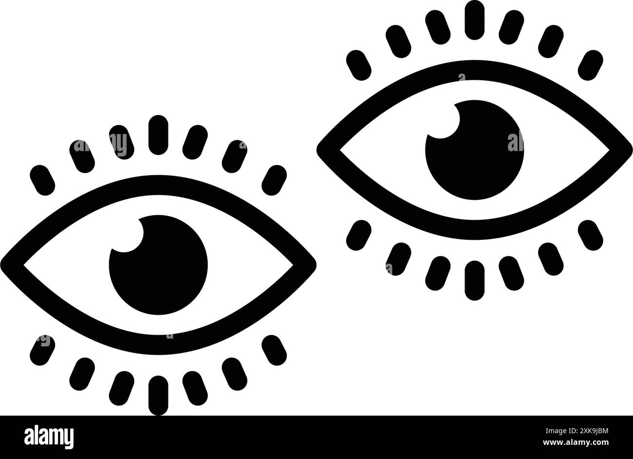 Eyes look silhouette Stock Vector Images - Alamy