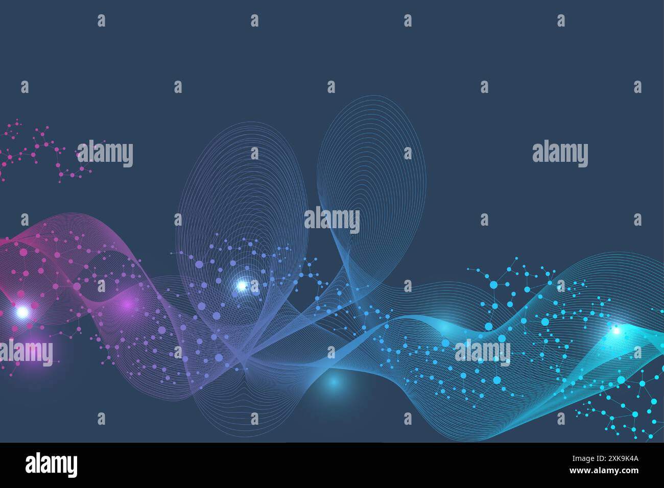 Modern abstract molecules structure for science or medical background ...