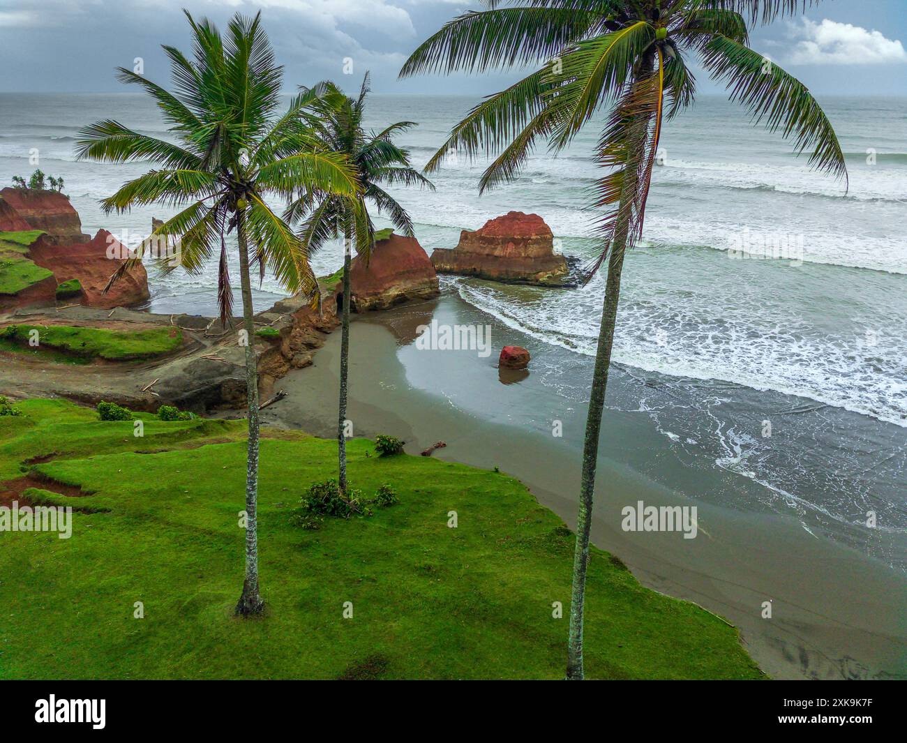 Aerial view of Asia with beautiful beaches and refreshing eyes Stock ...