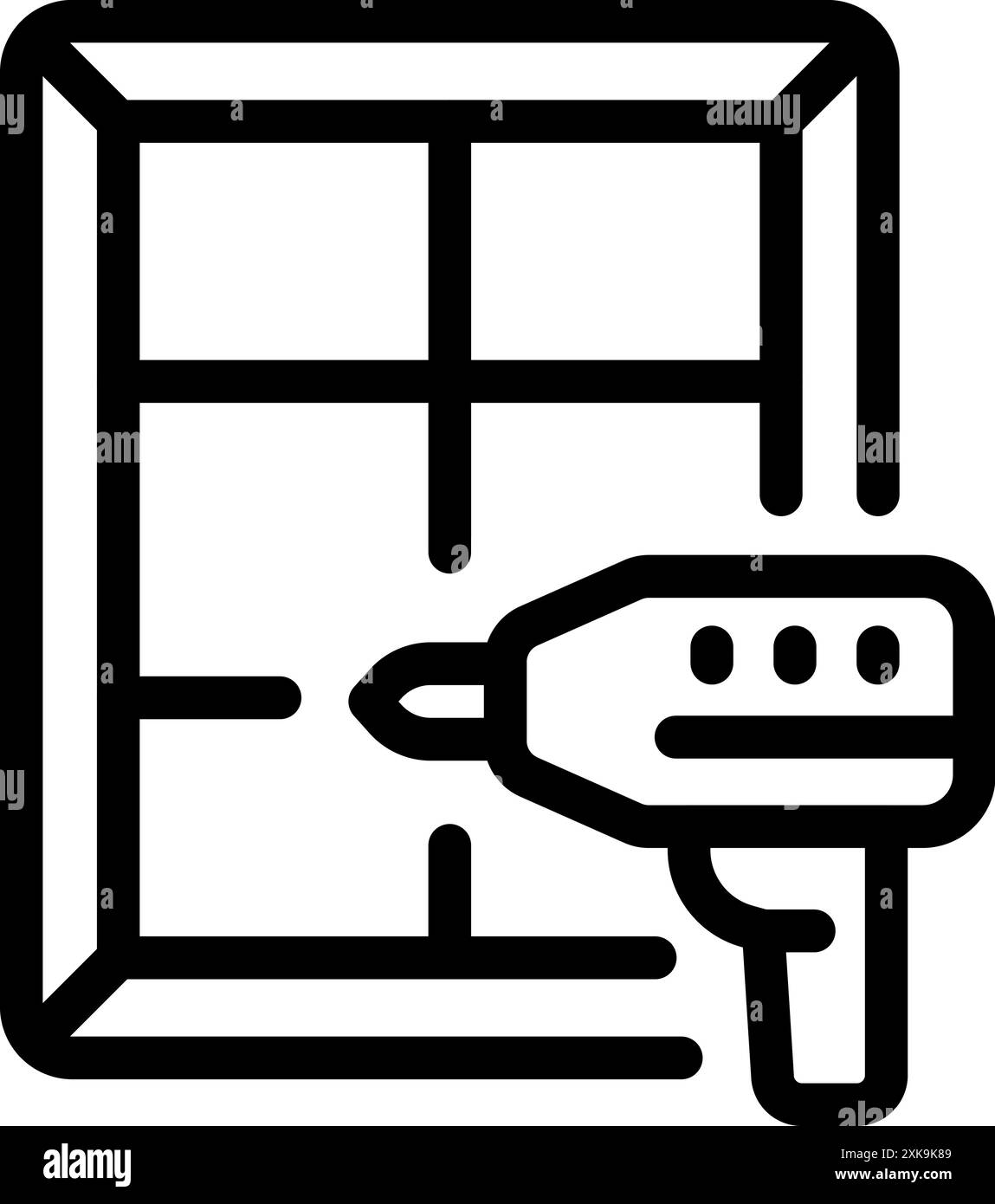 Construction worker using power Black and White Stock Photos & Images ...