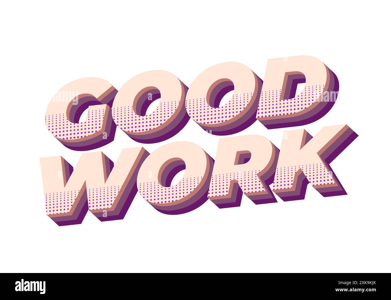 Good work. Text effect design in 3D style with good colors Stock Vector ...