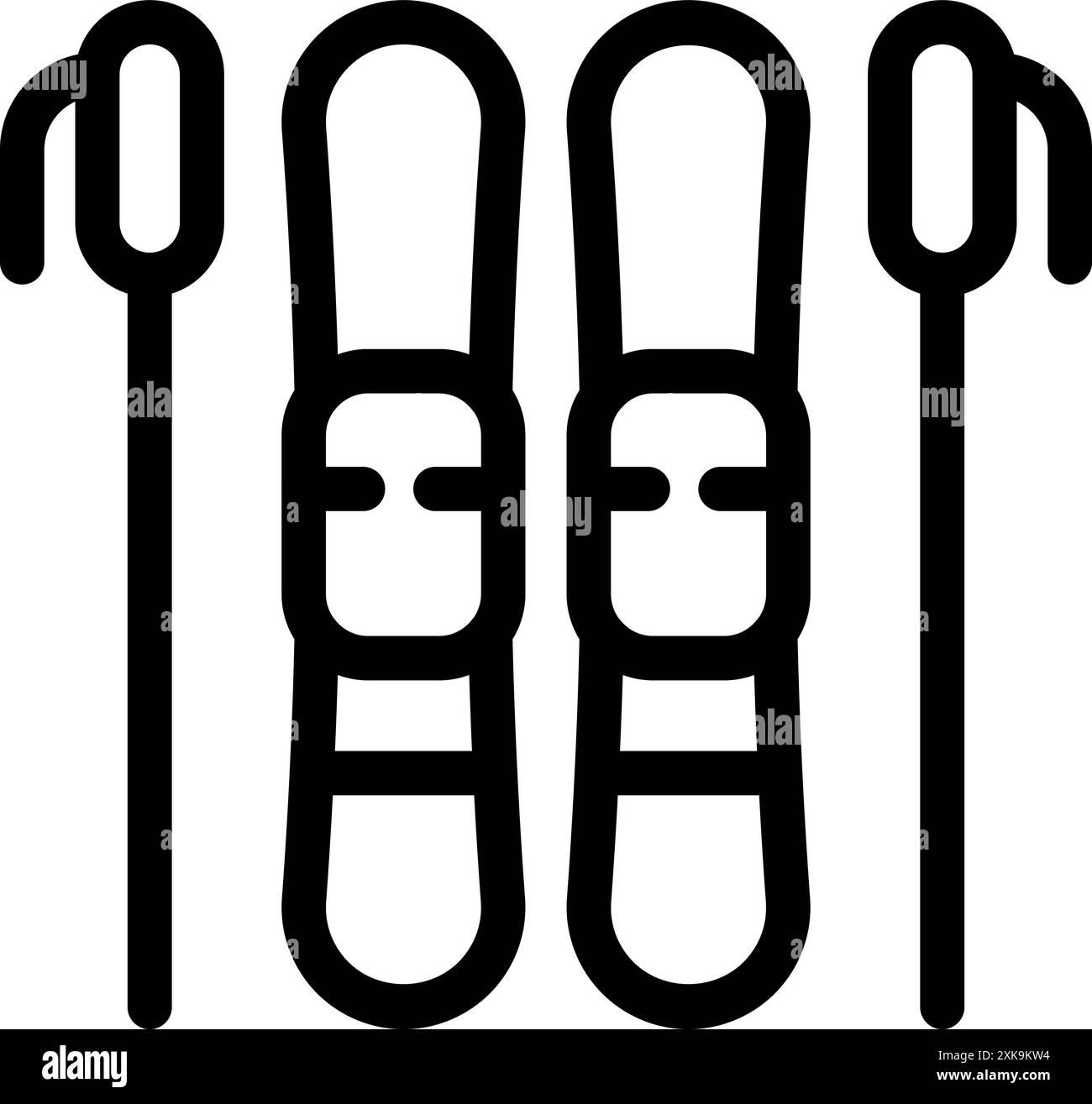 Pair of skis Stock Vector Images - Alamy