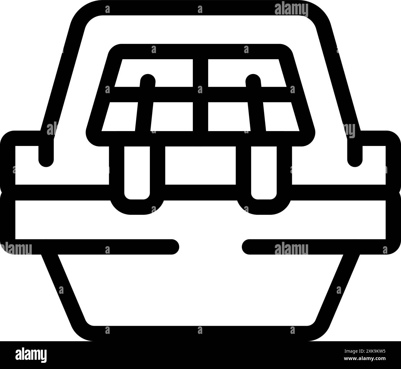 Empty lunch box is open and waiting to be filled with a tasty meal ...