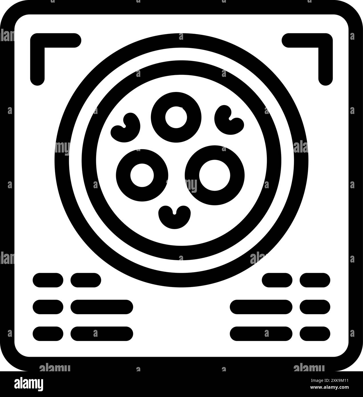 Icon of a digital screen indicating battery status at electric vehicle ...