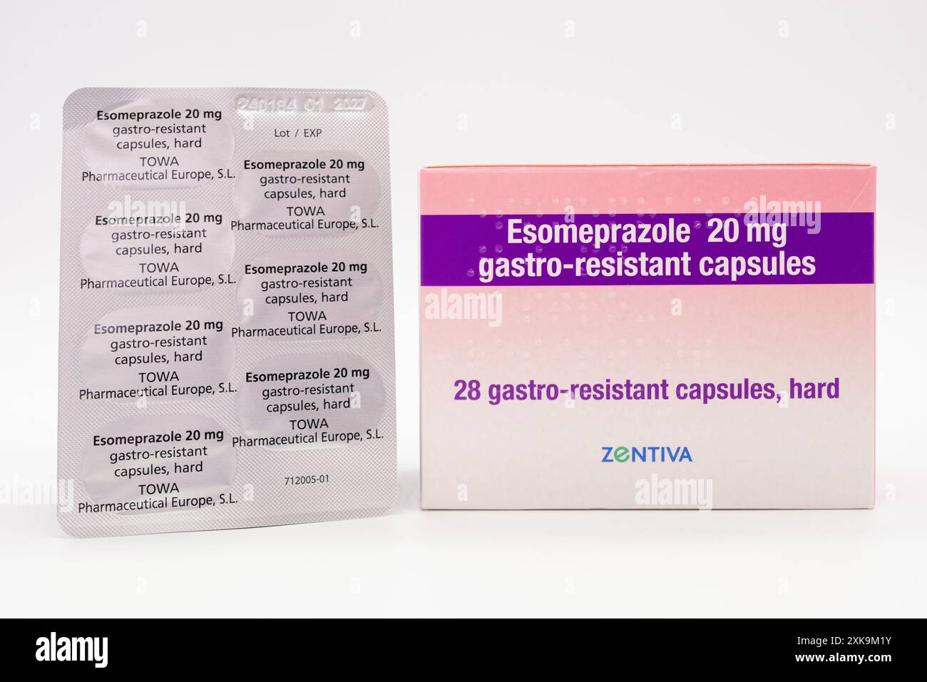 Irvine, Scotland, UK - June 17, 2024: Esomeprazole 20mg gastro ...
