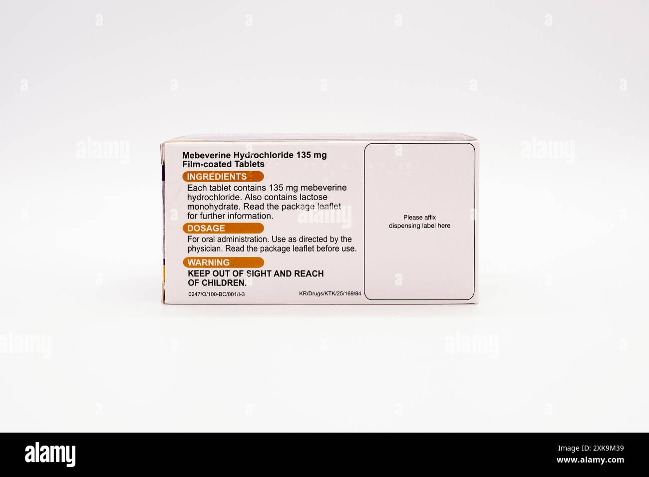 Irvine, Scotland, UK - June 17, 2024: Mebeverine Hydrochloride 135mg ...