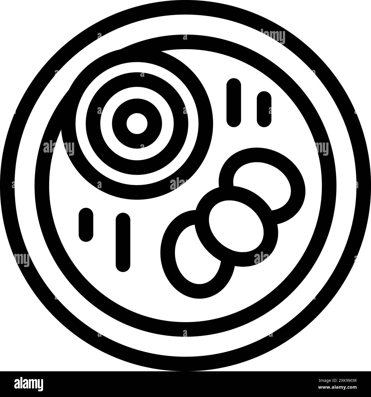 Simple line drawing of a plate of food, perfect for representing ...