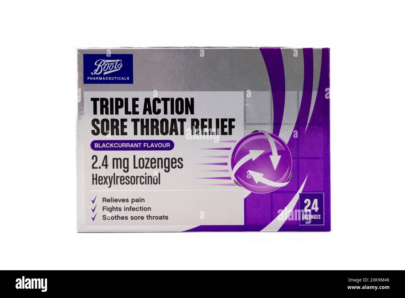 Irvine, Scotland, UK - June 17, 2024: Boots branded Triple action sore ...