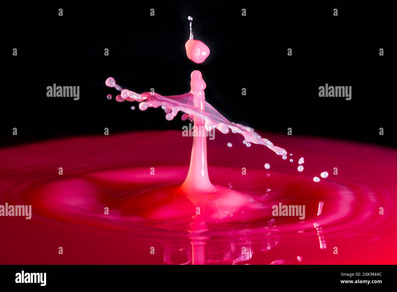 Beautiful splash art water droplet photography in a blood red colour ...