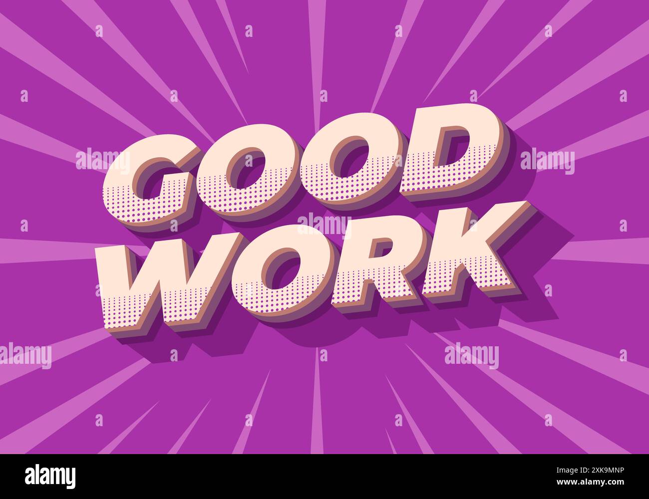 Good work. Text effect design in 3D style with good colors Stock Vector ...