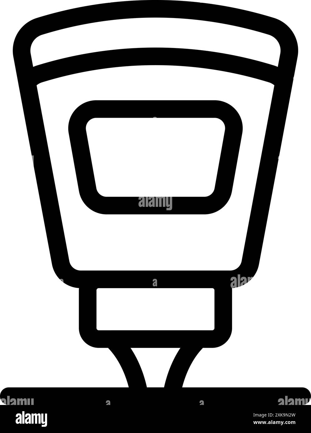 Empty tube is lying on a surface, its contents squeezed out, depicted ...