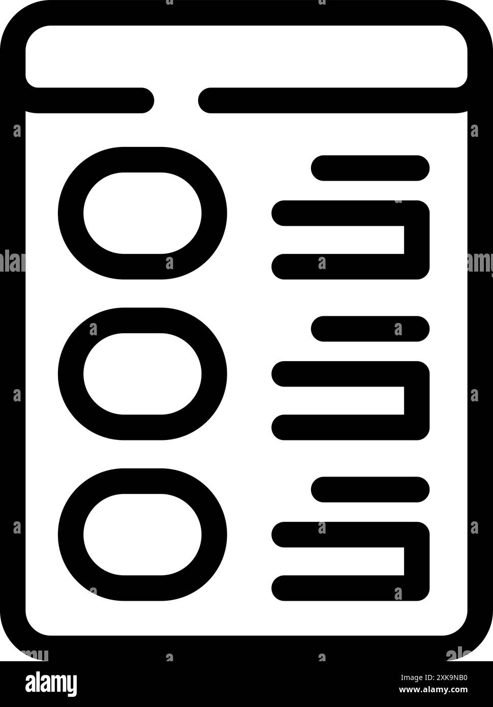 Simple icon of a survey form being filled out on a tablet Stock Vector ...