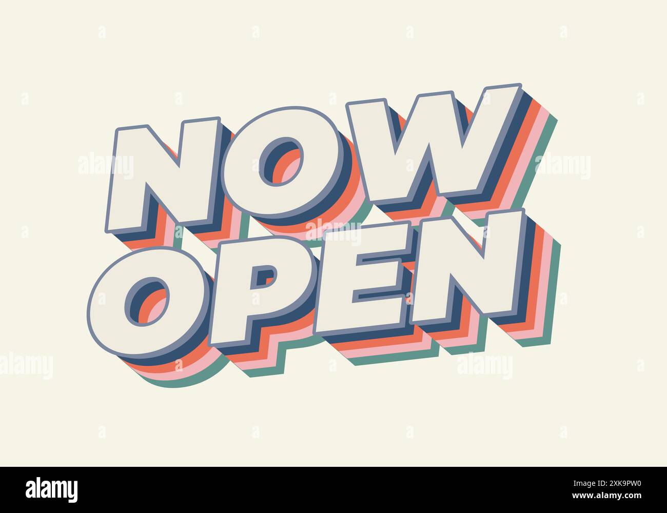 Open now text effect hi-res stock photography and images - Alamy