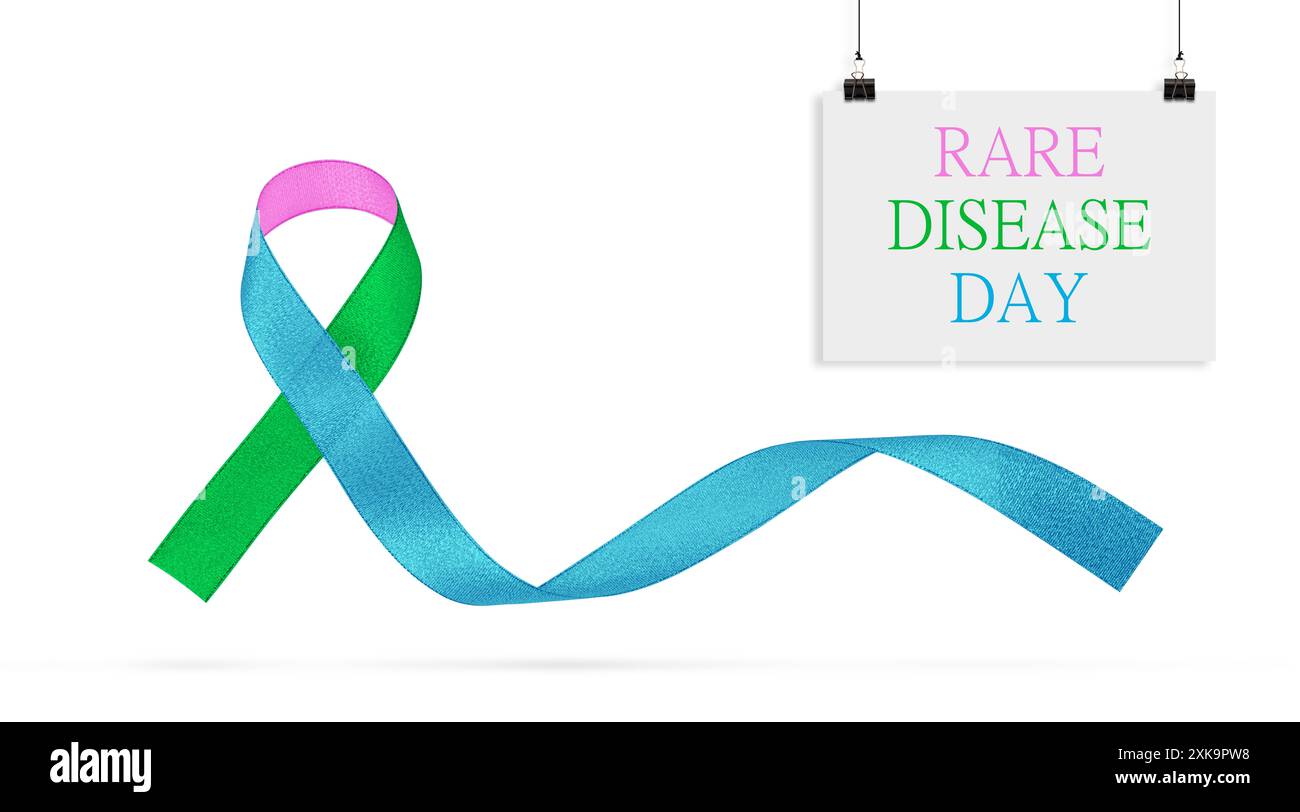 Rare Disease Day,Rare Disease Day Banner Background. Three-color ribbon ...