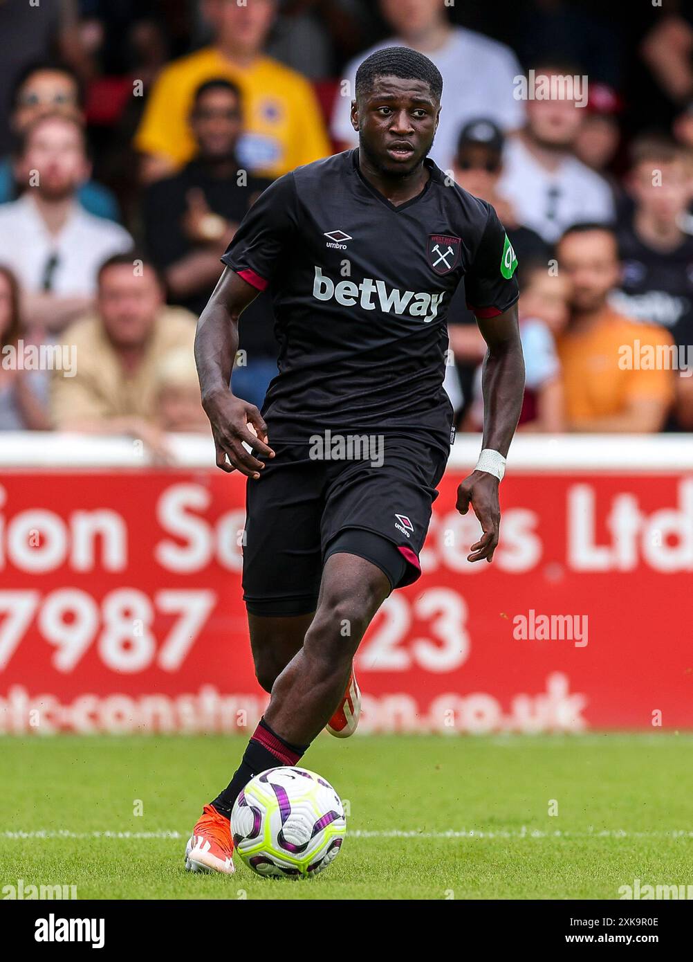 West Ham United's Gideon Kodua in action during the pre-season friendly ...