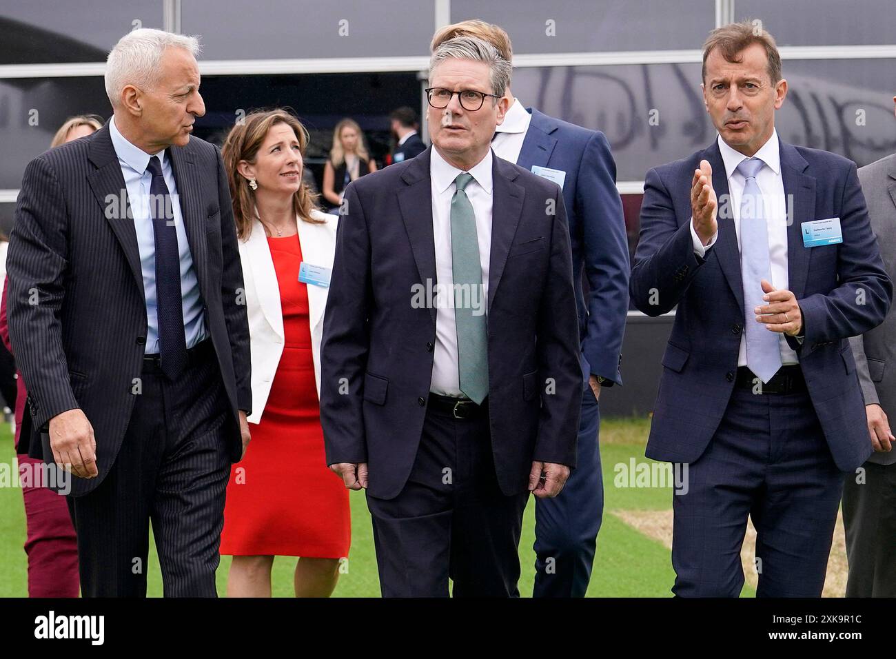 Prime Minister Sir Keir Starmer speaks to Tufan Erginbilgic (left), CEO ...