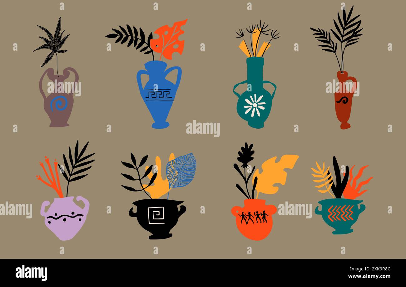 Ancient greek roman amphora Stock Vector Images - Alamy