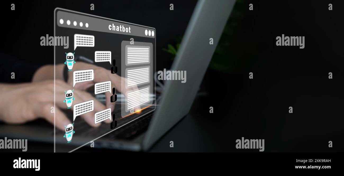 AI. Chatbot smart digital customer service application concept ...