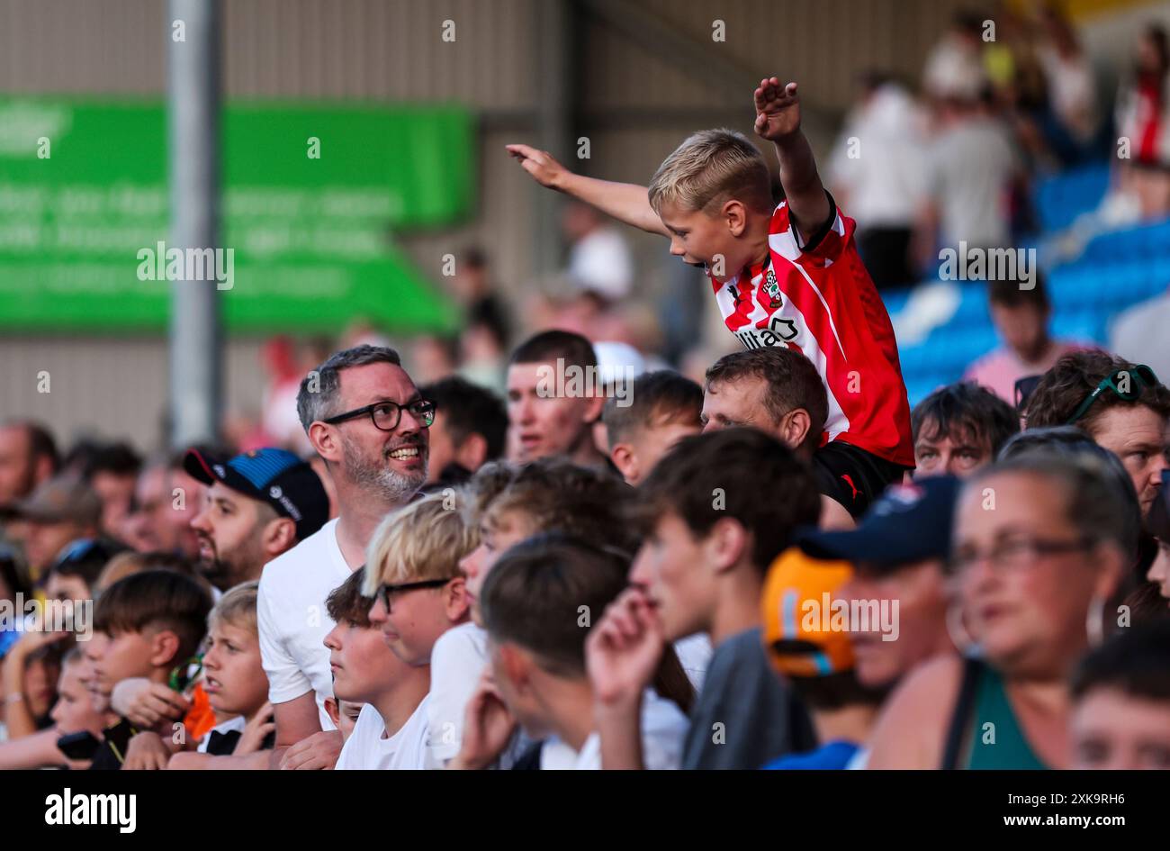 Southampton's fans during the pre-season friendly match at the ...