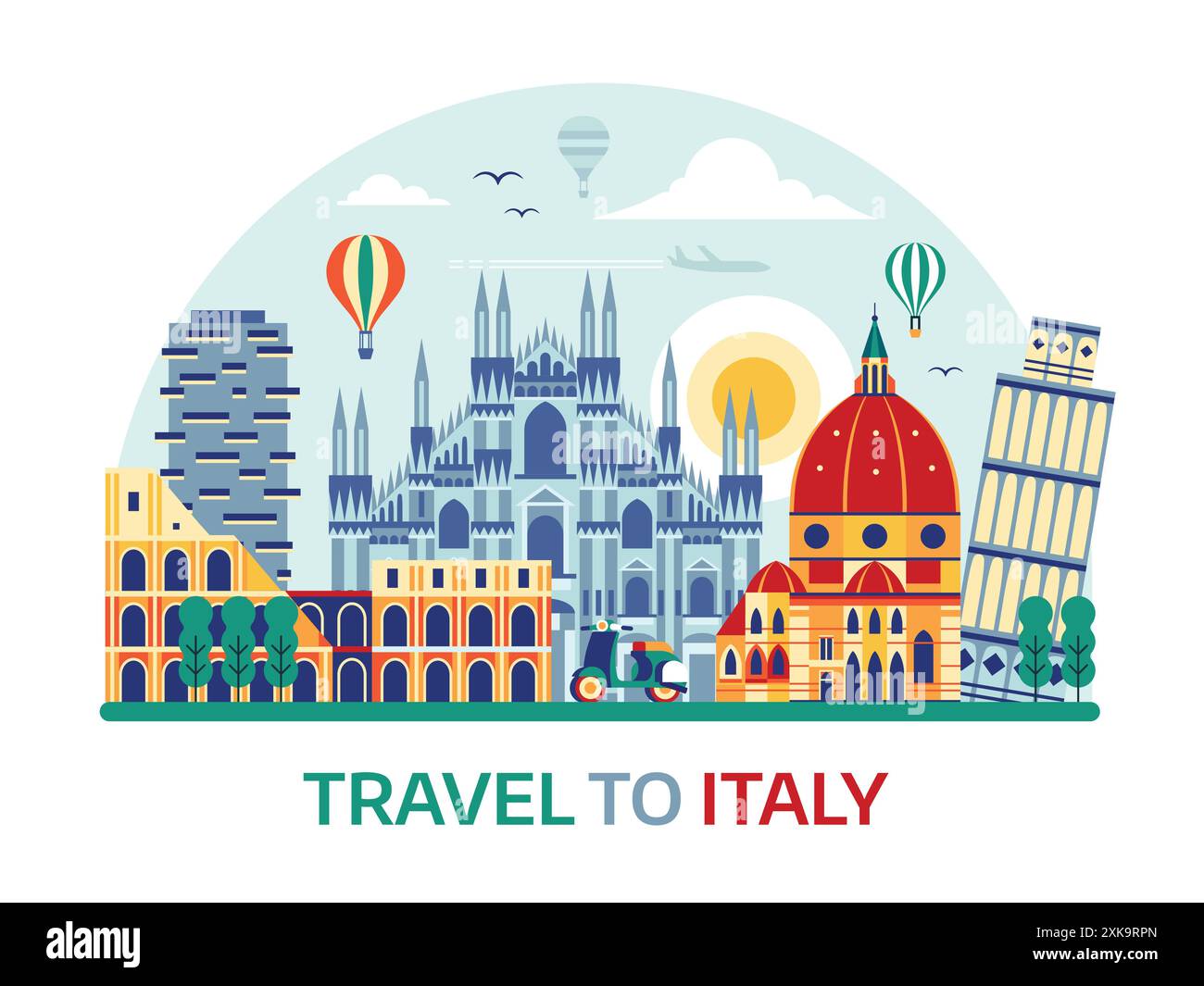 Travel Italy Banner with Landmarks Stock Vector Image & Art - Alamy