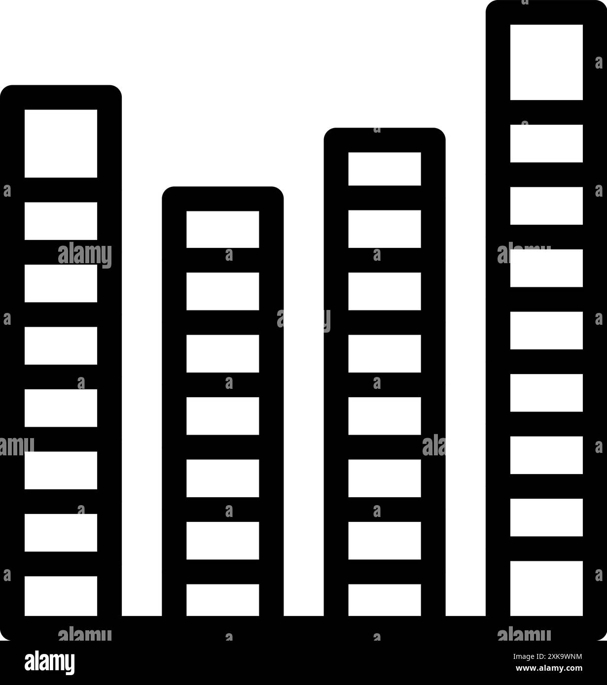 Bar Chart Showing Growth And Success With Upward Trend Stock Vector Image And Art Alamy