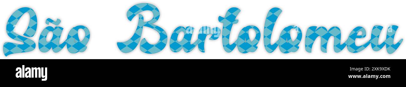 São Bartolomeu - Name of the saint written with elegant font, light ...
