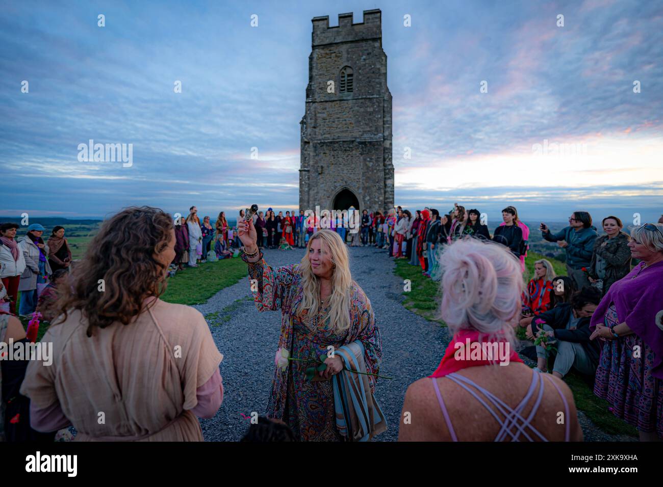 Magdalene Rose Priestess, Caroline Glazebrook conducts a ceremony on ...